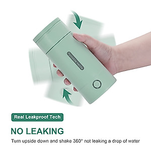 Portable Travel Electric Kettle, 300ml Small Electric Tea Kettle, Mini Portable Hot Water Boiler Stainless Materials Automatic Shut off and Dry Protection (Green)