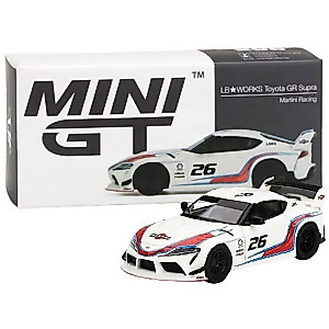 TSM Model GR Supra LB Works 26 White Martini Racing Limited Edition to 3600 Pieces Worldwide 1/64 Diecast Model Car by True