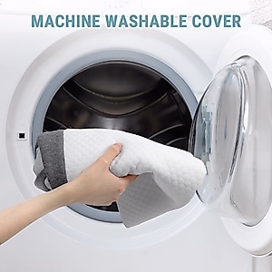 Wedge Pillow with Foam Top for Sleeping,Reading and Rest, 8 Inch Elevated Support Triangle Bed Pillow for Legs and Back Support with Washable Cover