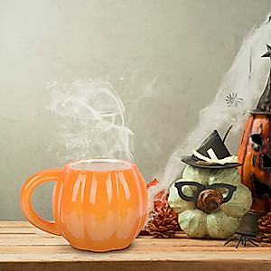 DOITOOL Halloween Mug Pumpkin Ceramic Halloween Coffee Mug Gift for Halloween Theme Party Favor, Novelty Coffee Mug Cup Autumn Harvest Festival Gift