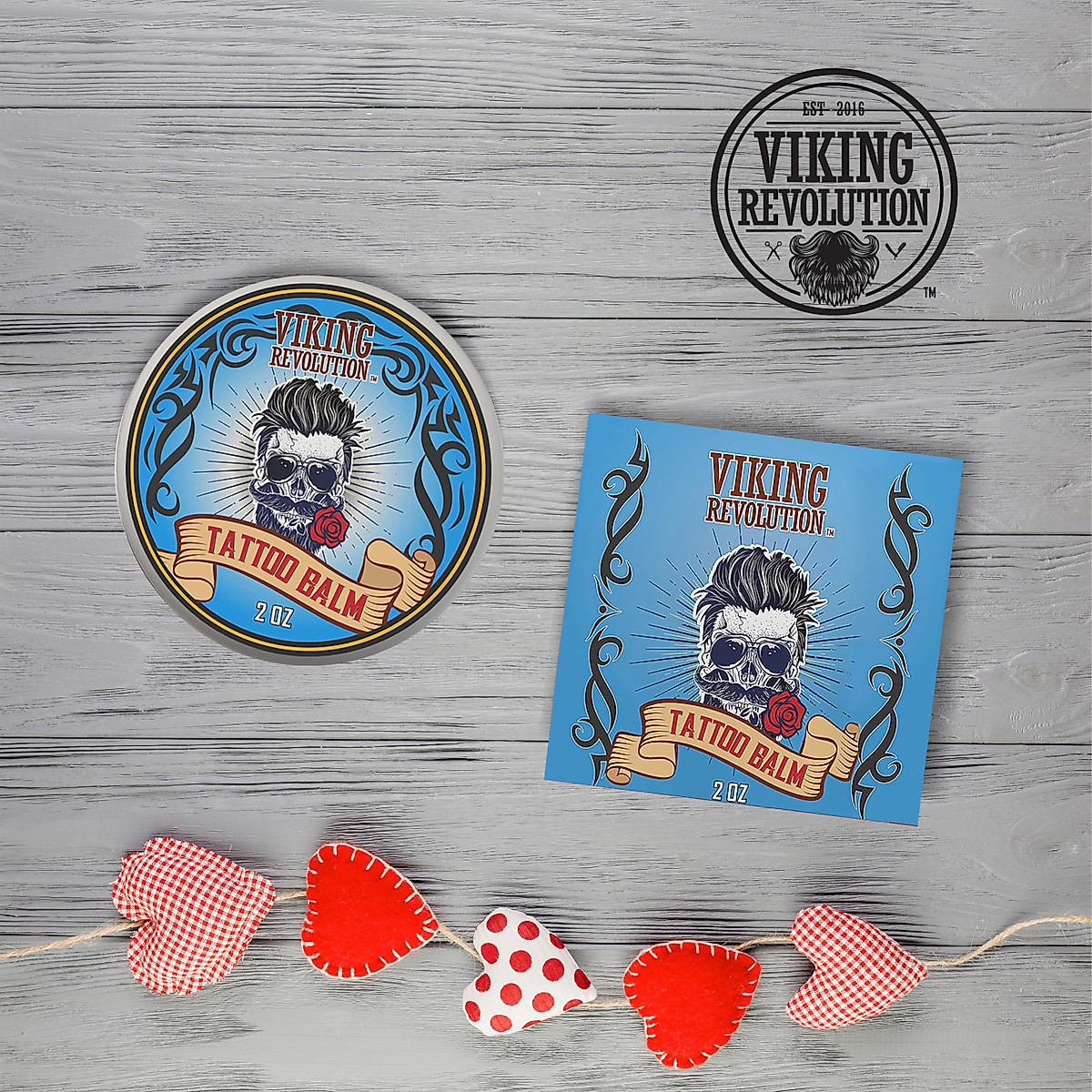 Viking Revolution Tattoo Care Balm for Before, During & Post Tattoo Safe, Natural Tattoo Aftercare Cream Moisturizing Lotion to Promote Skin Healing, Skin Moisturizer, (2oz,1 Pack)