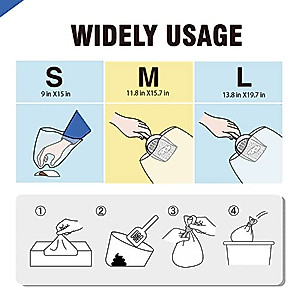 Happy Seal Odor Sealing Cat Waste Disposal Bags, Cat Litter Poop Bags, Scented Pet Waste Sacks for Cat & Dog Poop and Diapers Disposal, M/150 Count Large Capacity Durable [Color:Orange]