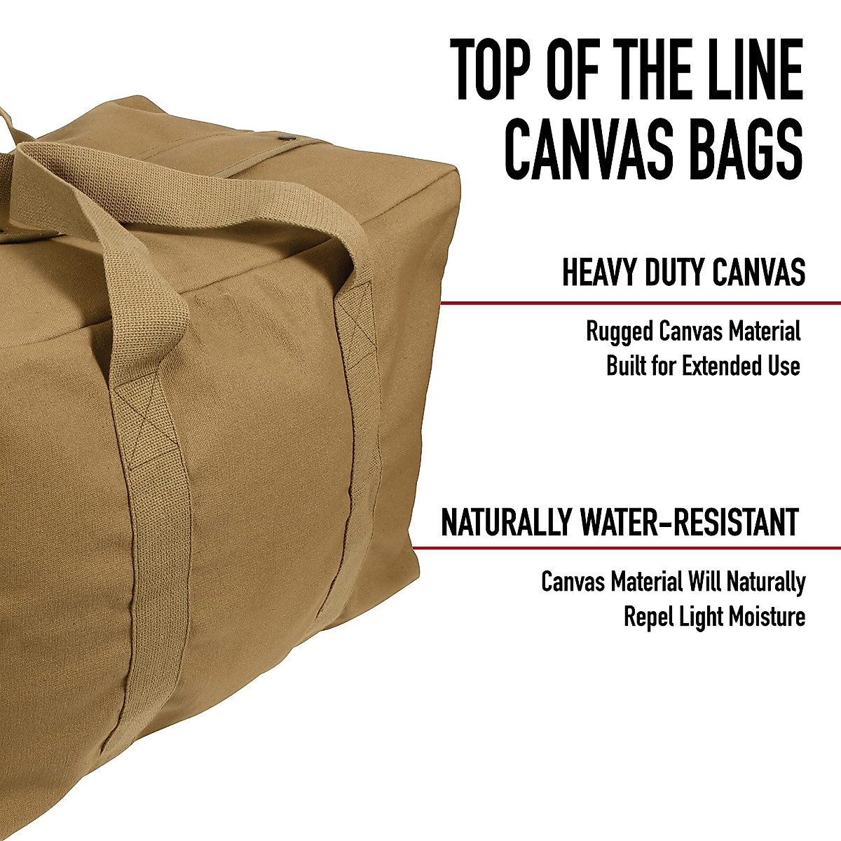 Rothco Canvas Parachute Cargo Bag Extra Large Duffle Bag 75L, Olive Drab