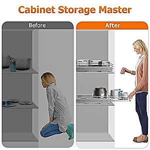 G-TING Pull Out Cabinet Organizer, Heavy Duty Slide Out Pantry Shelves Sliding Drawer Storage for Home, Kitchen, Bathroom, 12.44" W x 16.54" D, Request at Least 13 inch Cabinet Opening(2 Pack)