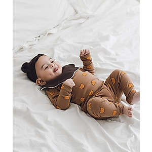 AVAUMA Baby Boys Girls Pajama Set 6M-8T Kids Cute Toddler Snug fit Pjs Cotton Sleepwear (GomGom_Brown L)