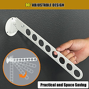 Alise Wall Mounted Clothes Drying Rack, Stainless Steel Adjustable Laundry Room Hanging Rack, Laundry Clothes Hanger Rack Space Saving for Laundry Closet Bathroom Bedroom