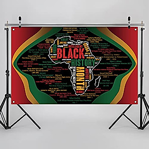 Black History Month Backdrop for Photography Black History Month Banner Pan African American Black History Month Decorations and Supplies for Party