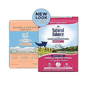 Natural Balance Limited Ingredient Diet Salmon & Chickpea Indoor Adult Cat Grain-Free Dry Cat Food 10-lb. Bag