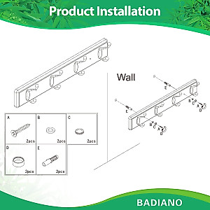 Wall Mount Coat Rack, Kids Mounted Organizer for Closet, Bathroom, Bedroom, Entryway, Hallway, Foyer, Heavy Duty Double Hooks Hanging Towels, Hats, Bags, Backpacks, Jackets, Keys (Mix4, 4 Hooks)