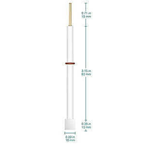 stonylab Platinum Sheet Electrode, 99.99% Purity 10x10x0.1mm Pt Plate Electrode Platinum Foil Electrode with PTFE Body