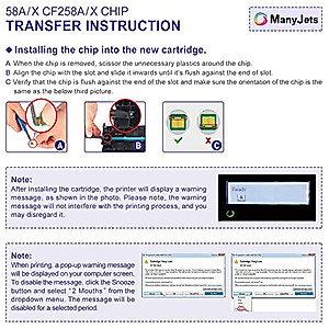 ManyJets 58A CF258A (NO CHIP) Compatible Toner Cartridge Replacement for HP CF258A 58A 58X CF258X Work with HP LaserJet Pro MFP M428fdw M404dn M404n M428fdn M404dw M404 M428 M428dw M304 (Black,2-Pack)