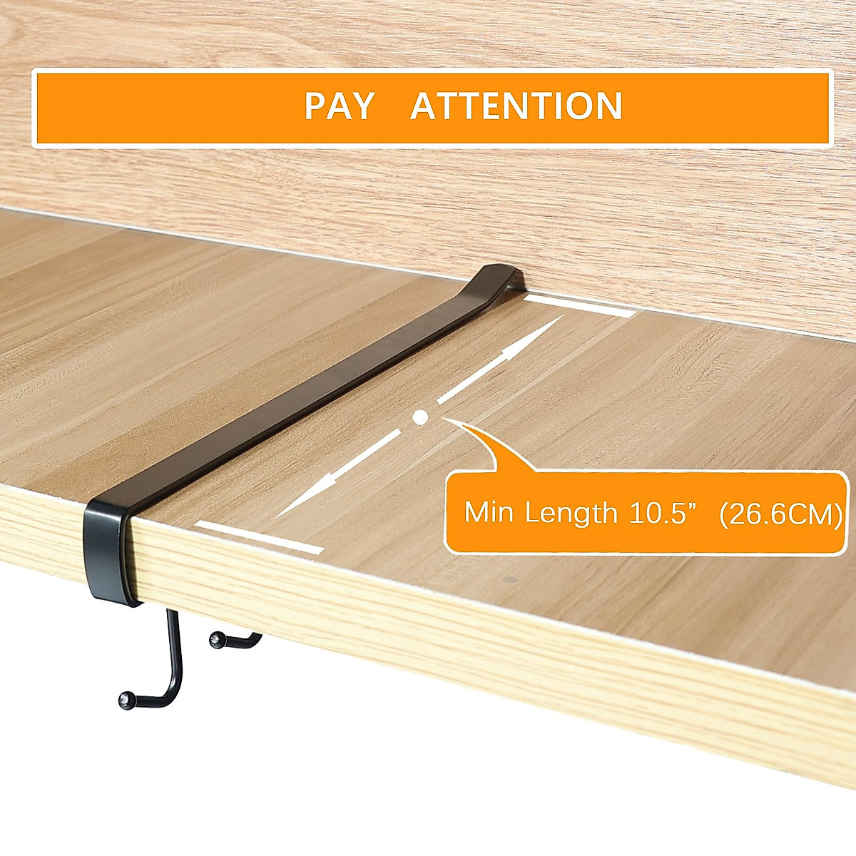 Art Secret 6-Hook Under Cabinet Mug Hanger (a- 3pcs White)