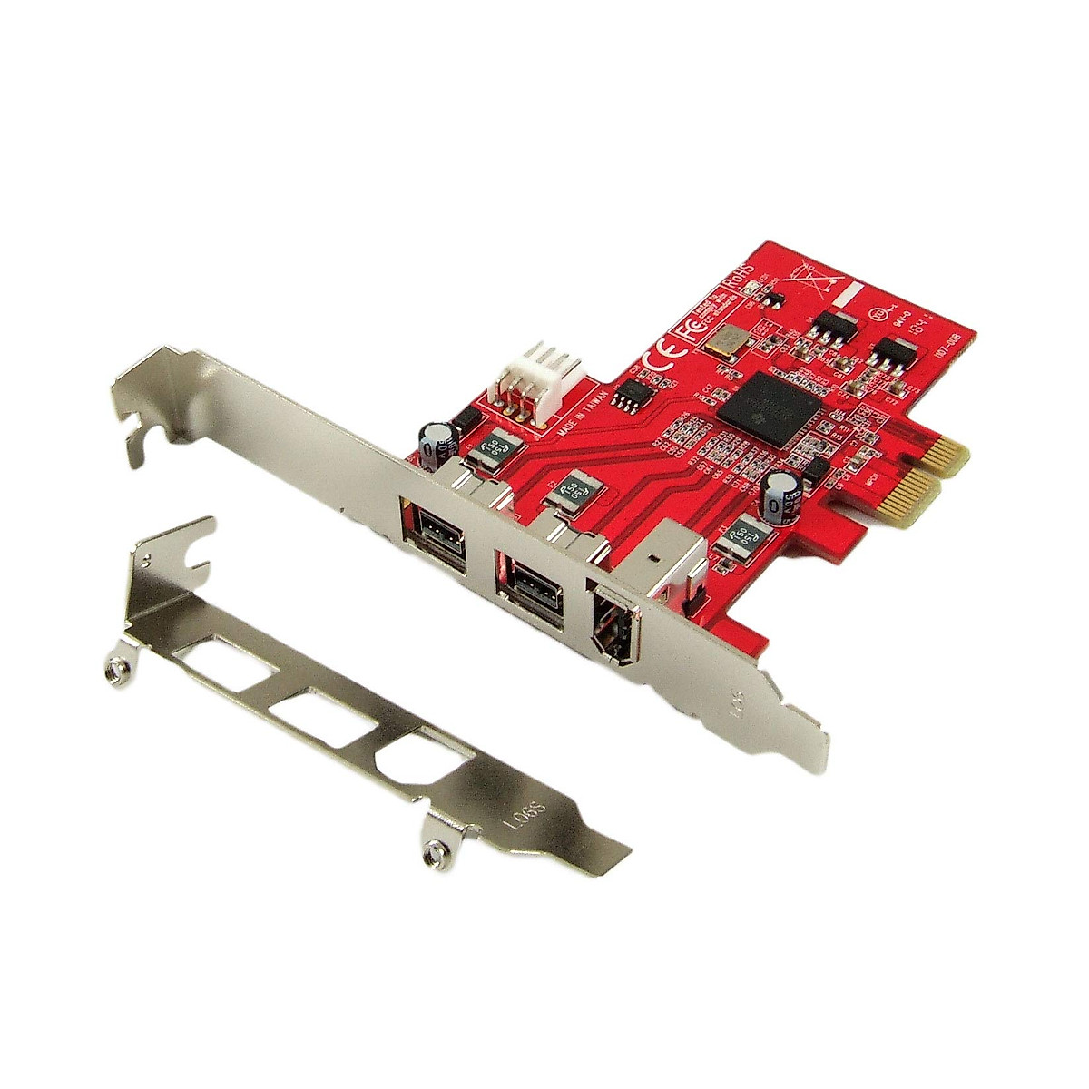 Ableconn PEX-FW107 1394b & 1394a 3-Port PCI Express (PCIe) Low Profile FireWire Host Adapter Card - TI XIO2213 Chipset