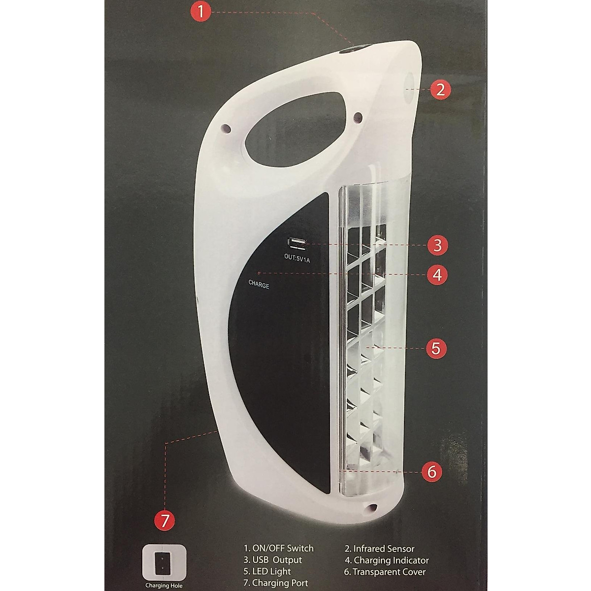 Raybow GL-660 Rechargeable LED Emergency Lantern, 110-220 Volts (Worldwide use)