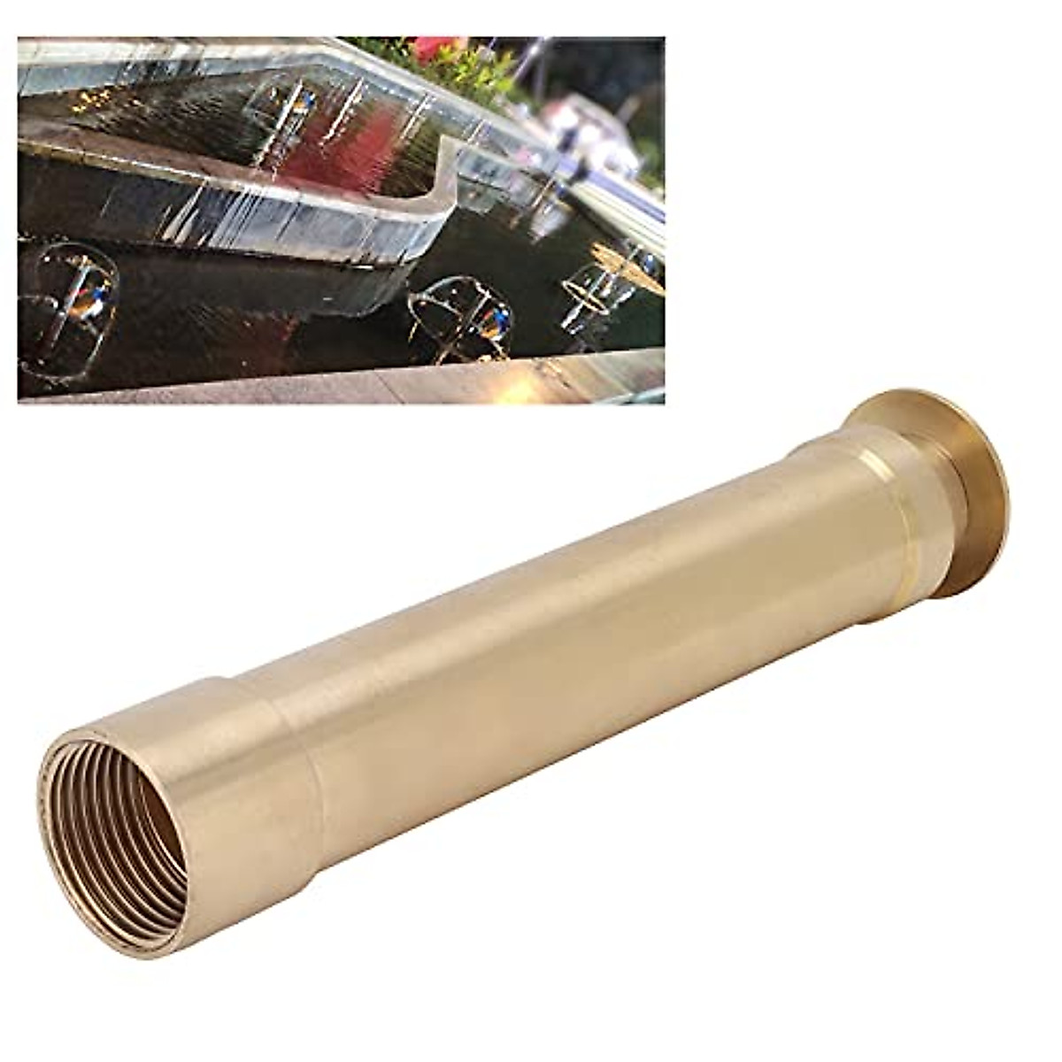 Garden Water Hose Nozzle, G1 DN25 Female Thread Brass Pond Sprinkler Nozzle Adjustable Fountain Telescopic Mushroom Water Spray for Garden Pond Amusement Park Museum Library