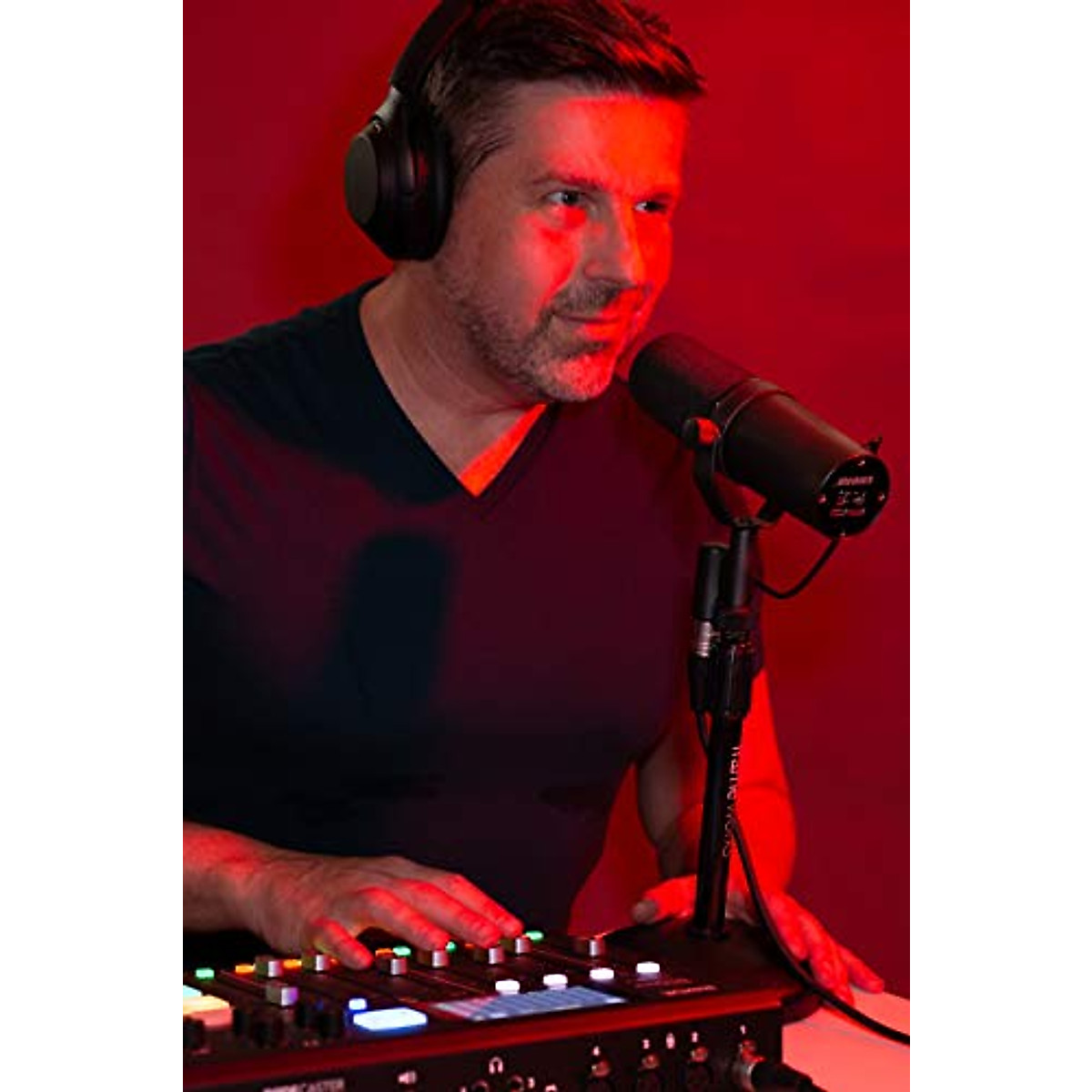 Gator Frameworks Desktop Microphone Stand with Round Weighted Base & Adjustable Height (GFW-MIC-0501)