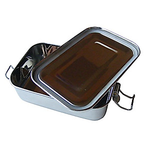 Stainless Steel Leak-Proof Lunch Container For Kids and Adults - BPA Free - Back to School - Dishwasher Safe - Holds 2 Cups - Eco Friendly - Lid Clamps - Great for Camping Hiking