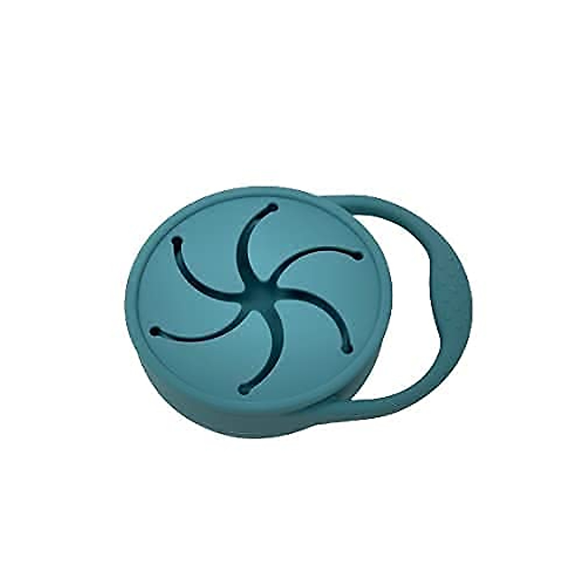 BraveJusticeKidsCo | Snack Attack Snack Cup | Collapsible Silicone Snack Container | Toddler and Baby Snack Catcher Lid (Citadel)