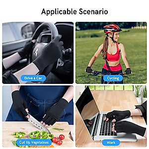 2 Pairs Arthritis Compression Gloves, for Arthritis, Rheumatoid, Osteoarthritis, Carpal Tunnel Pain, Compression Gloves for Arthritis for Women & Men, Anti-Slip Glue dot Gloves for Work (Black,XL)