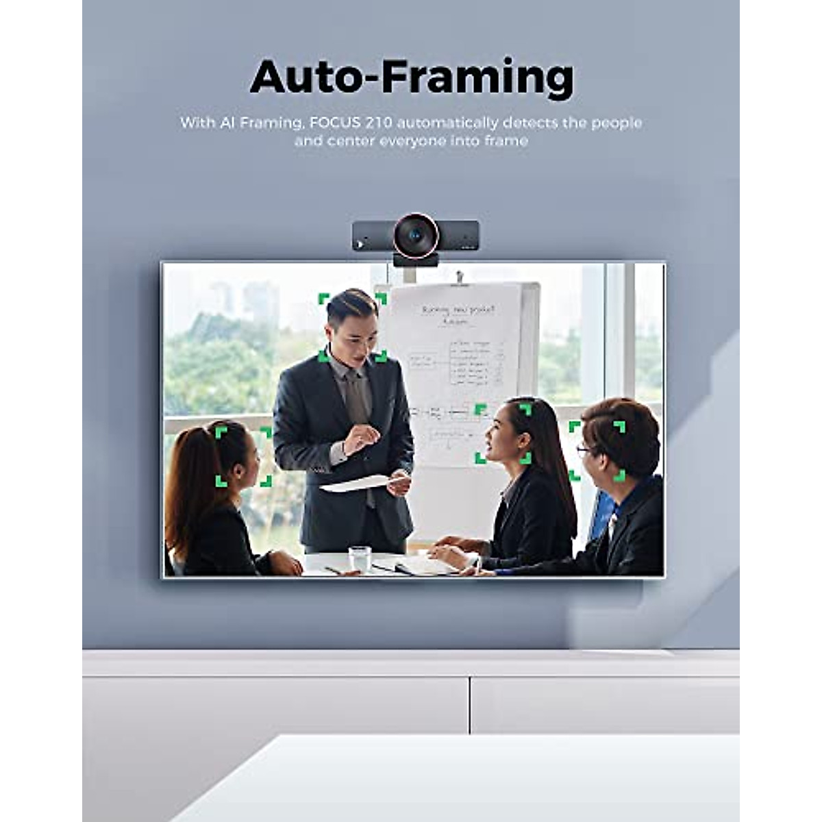 WYRESTORM 4K Webcam with AI Tracking, Auto Framing, 120° FOV, 90fps, 8X Digital Zoom, ePTZ, Dual AI Noise-canceling Mics, Conference Room Camera for Video Call, Remote Education, HD Live Streaming