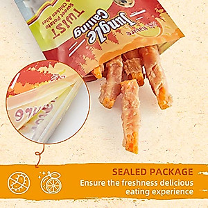 Jungle Calling Dog Treats, Skinless Chicken Wrapped Sweet Potato, Gluten and Grain Free, Chewy Dog Bites for Balanced Nutrition, 6 oz