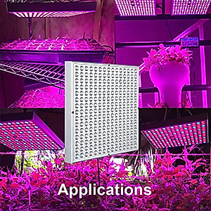i-Venoya 75W LED Grow Light for Indoor Plants Growing Lamp 225 LEDs UV IR Red Blue Full Spectrum Plant Lights Bulb Panel for Hydroponics Greenhouse Seedling Veg and Flower