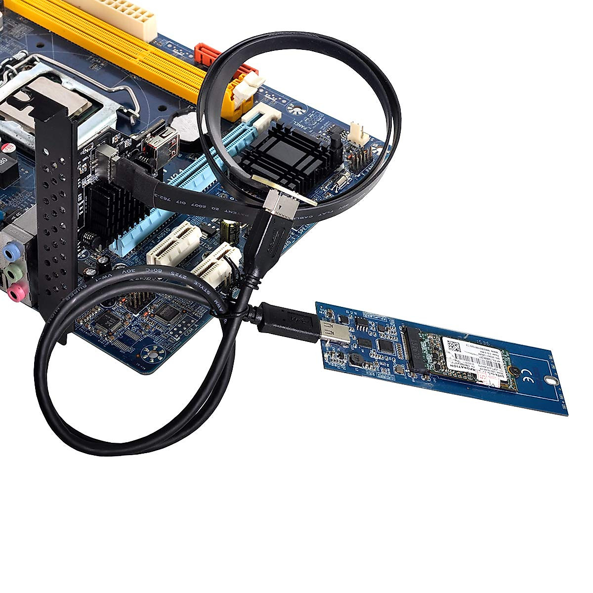 Cablecc USB 3.1 Front Panel IDC Header Male to Female Type-E M-F Motherboard Extension Data Cable 50cm
