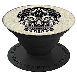 PopSockets: Collapsible Grip & Stand for Phones and Tablets - Sugarskull on Linen