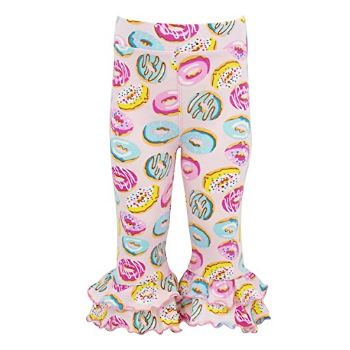 Unique Baby Girls Donut Grow Up Birthday Ruffle Pant Outfit (2t)