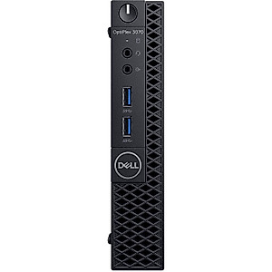 Dell OptiPlex 3070 Micro PC Desktop with Intel Core i5-9500T, 8GB DDR4, 256GB NVMe SSD, 2 x 24 Inch Monitors, Wireless Keyboard and Mouse, Gel Mouse Pad, and Windows 10 Pro (Renewed)