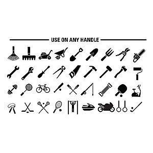 Silicone Rubber Grip Wrap for Tool Handles, Fitness and Sports Equipment - White, 1.7mm x 60in, One Size