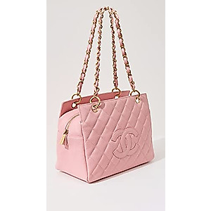 CHANEL Women's Pre-Loved Petite Timeless Tote, Caviar, Pink, One Size