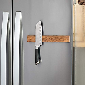 wooDsom Fridge Mount, Magnetic Knife Holder (Walnut, 12 inches)