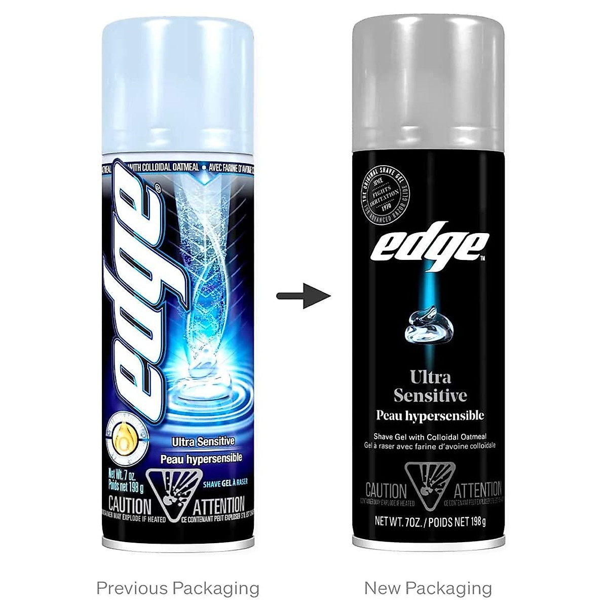 Ultra Sensitive Shave Gel Men Shave Gel by Edge, 7 Ounce