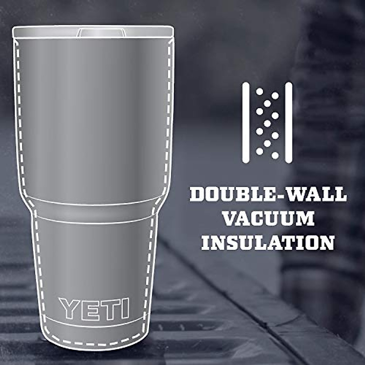 YETI Rambler 30 oz Stainless Steel Vacuum Insulated Tumbler w/MagSlider Lid, Navy