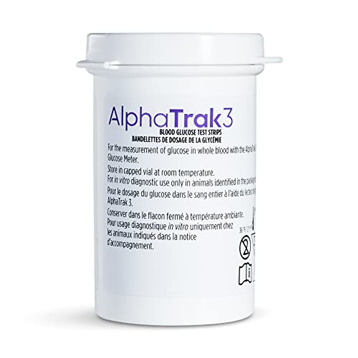 AlphaTrak 3 Test Strips for Use with AlphaTrak 3 Blood Glucose Monitoring System for Cats and Dogs, 50 Test Strips