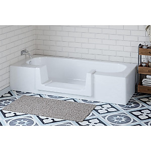 Quick Tub Walk-Thru Insert Accessibility Kit - Bath to Shower Conversion (Narrow), White