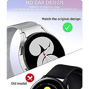 Zedoli No Gap Metal Bands Compatible with Samsung Galaxy Watch 6 band/Watch 5/Galaxy Watch 4 Band 40mm 44mm/Galaxy Watch 5 Pro Band 45mm/Watch 4 Classic Band/Watch 6 Classic Band 43mm 47mm Men Women