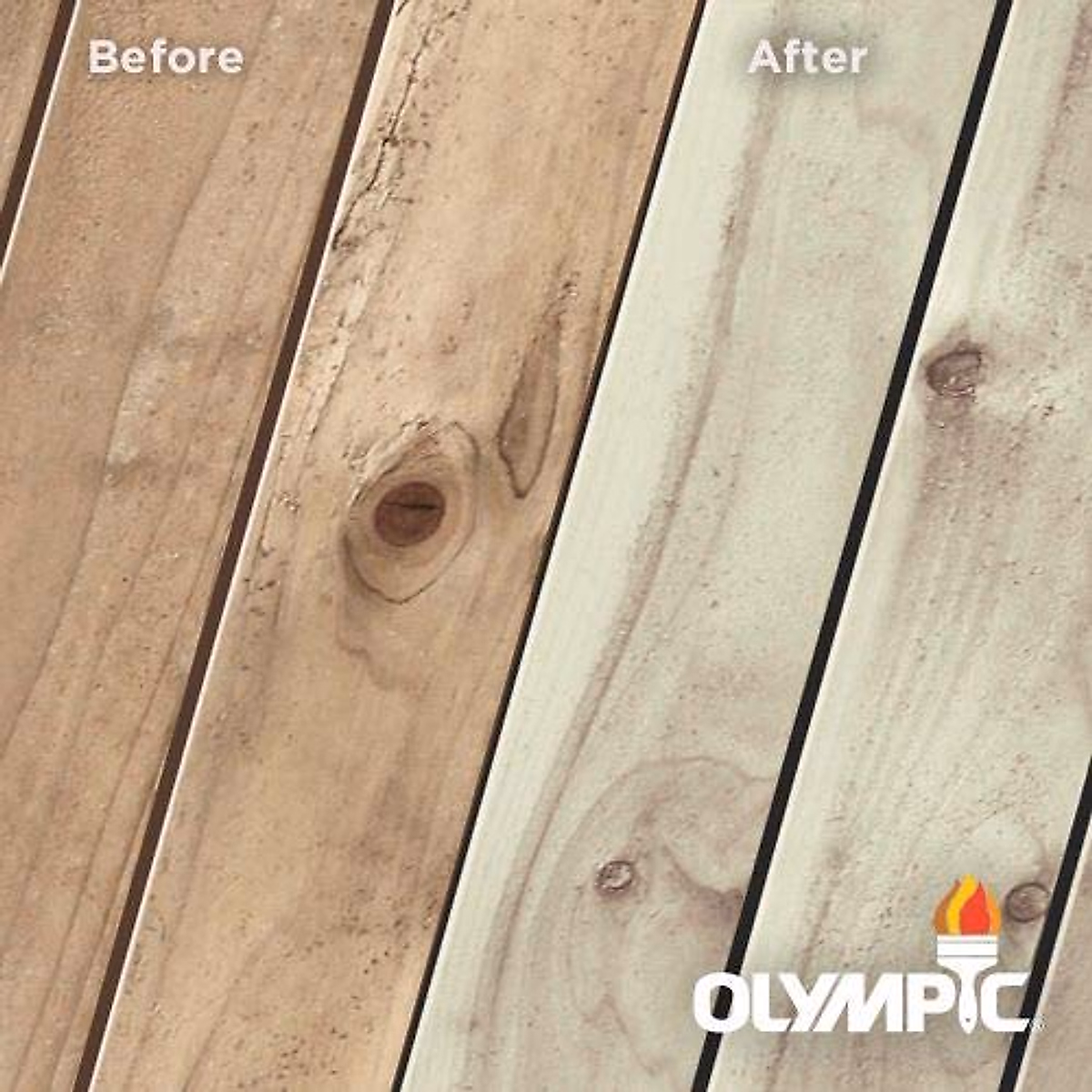 Olympic Stain Elite Wood Stain Woodland Oil Transparent Stain and Sealant in One Low VOC, Natural, 1 Gallon (434266)