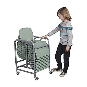 ECR4Kids The Surf Storage Rack, Stores 10 Portable Lap Desks, Flexible Seating, Silver
