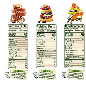 Sprout Organics, Stage 2 Variety Pack, Sweet Potato White Bean, Butternut Blueberry & Carrot Chickpea, 6+ Month Pouches, 3.5 oz (18-count) (Flavours May Vary)