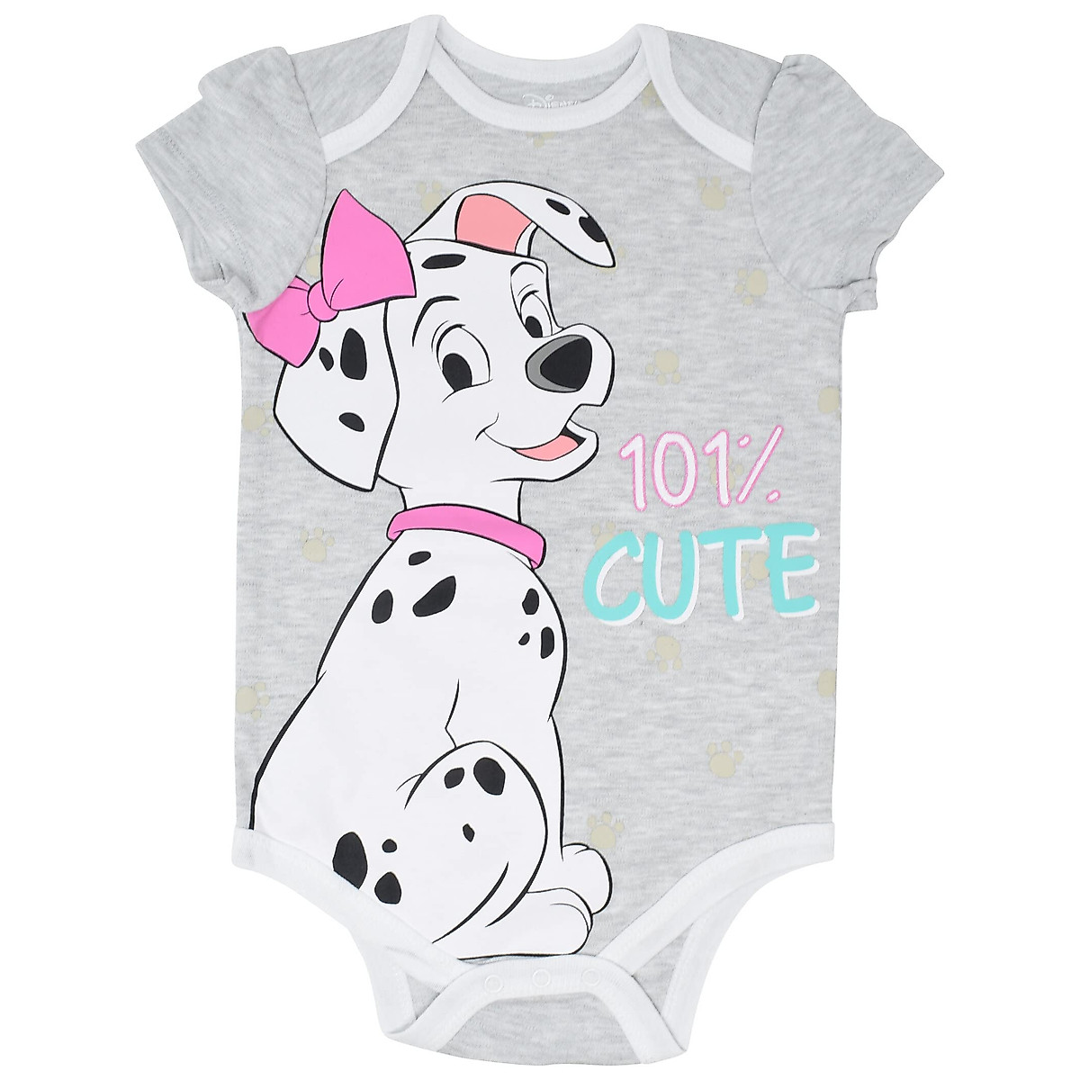 Disney Classics 101 Dalmatians Bambi Dumbo Aristocats Baby Girls 5 Pack Bodysuit 0-3 Months