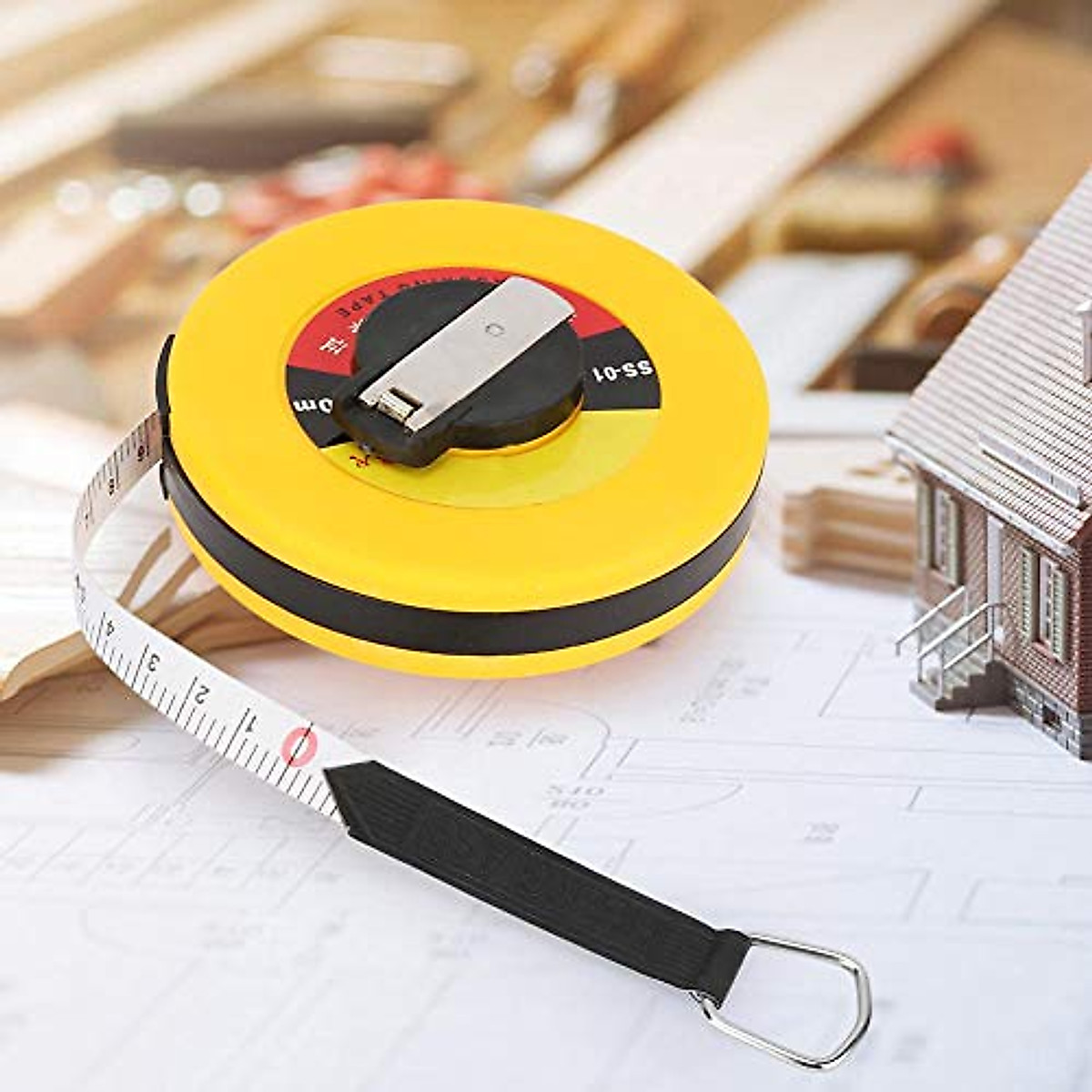 Fiberglass Site Measurement Tape Measure Compact Soft Rulers Measuring Tool for Construction Survey(30m)