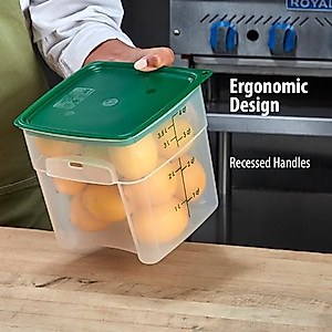 Cambro Food Storage Containers with Lids (BPA-Free) - 4 QT (Quart) Square Food Storage Container with Lid (2 Pack)