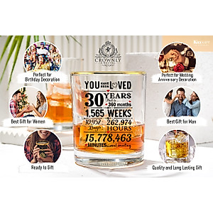 Kies®Gift- 1993 30th Birthday Gifts for Men and Women Personalised Whiskey Glass 30th Birthday Decorations 30th Gifts for Couple 30th Gifts for Brother Gift for Husband 30th Birthday Gifts for Him