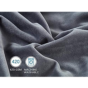 Roomate Weighted Blanket & Removable Cover - Resist Water Spills, 2 Models for Kids and Adults - Cool Breathable Inner & Ultra-Soft Minky Fleece Cover , Grey, 36''48''- 7LB