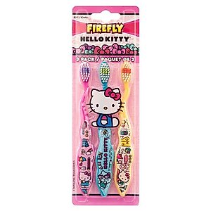 Toothbrushes (3 ct, Hello Kitty: Pink, Blue Yellow)