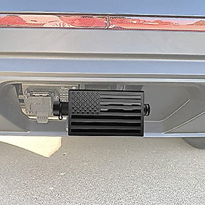 Bonrcea Heavy American Flag Metal Trailer Hitch Cover for 2 inch Receivers（with 5/8-Inch Pin Diameter Trailer Hitch Lock ）