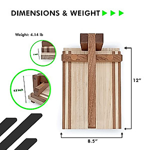 Zelvox Wooden Tortilla Multi-Press,"12 Inch", Series 2,Corn Tortilla Press for Homemade,Roti, Burritos,Taco, Empanadas, tostones, hallacas and More, perfect for Your Home and Business