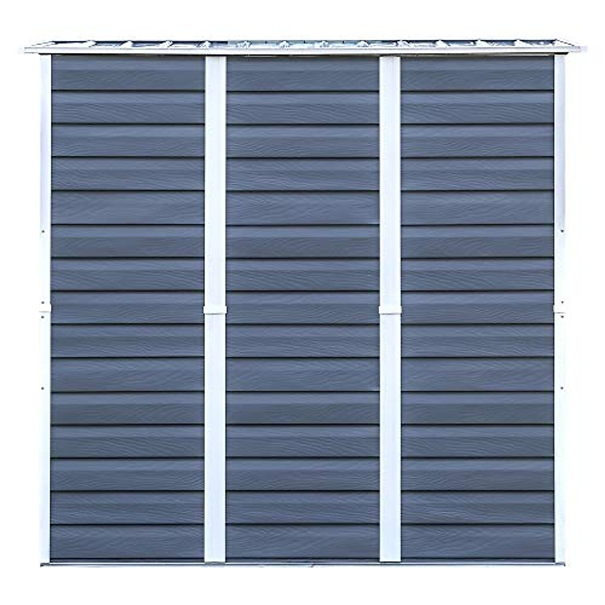 Arrow Shed SBS64 Shed-in-a-Box Compact Galvanized Steel Storage Shed with Pent Roof, 6'x4', Charcoal